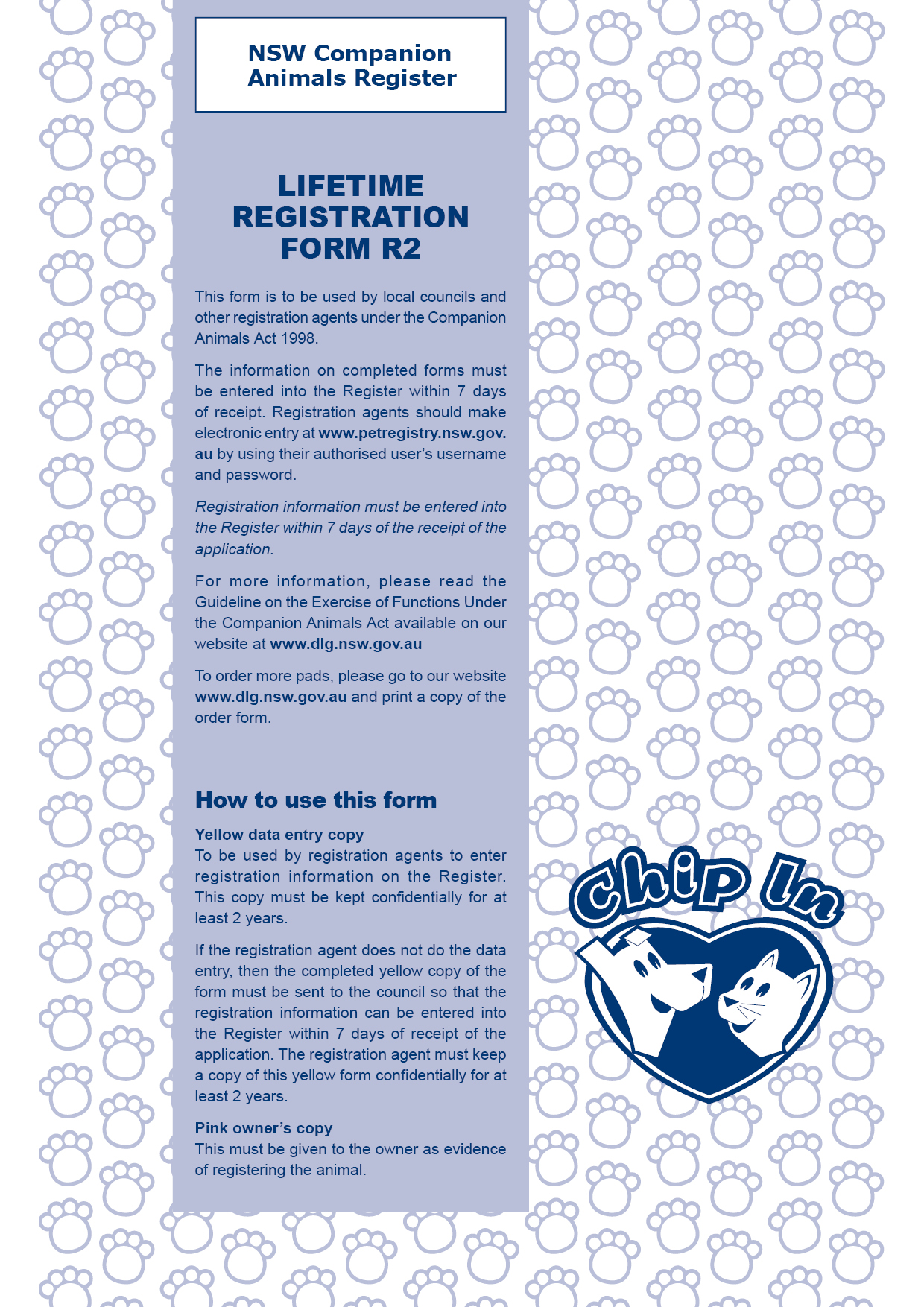 Application Forms – Animals – Wentworth Shire Council